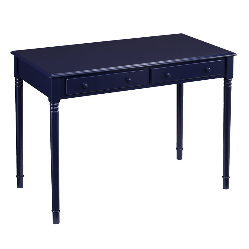 Breakwater Bay Stevens Farmhouse 2 Drawer Writing Desk Navy Wayfair